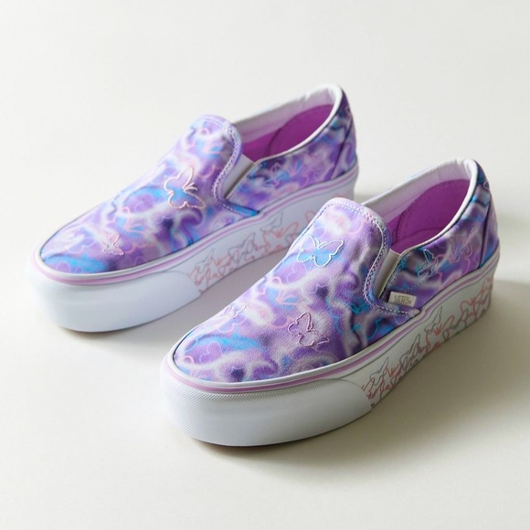 Vans | Shoes | Nwt Vans Y2k Marbled Butterfly Stackform Platform Slipon ...